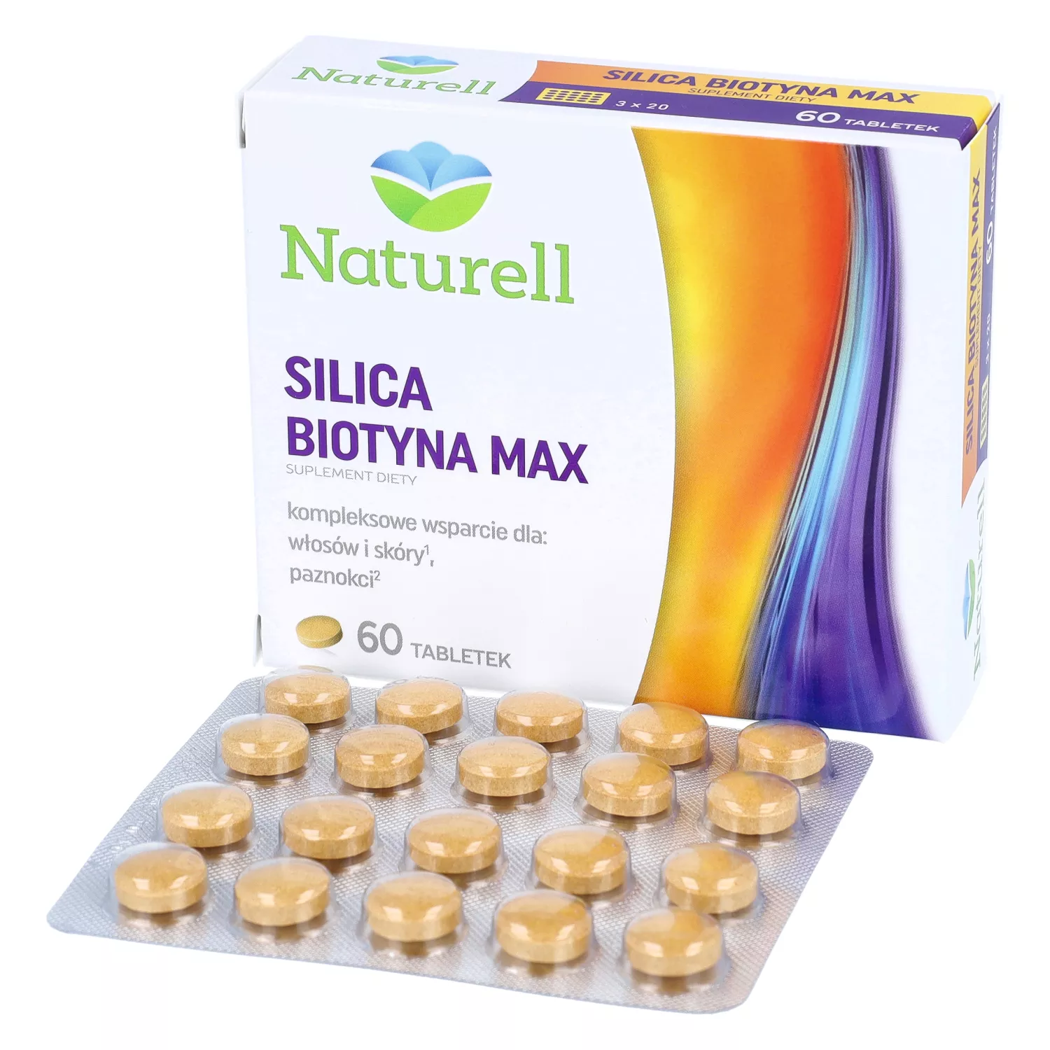 Naturell Silica Biotyna Max 60 tabletek | Zdrowie \ Witaminy i minerały ...